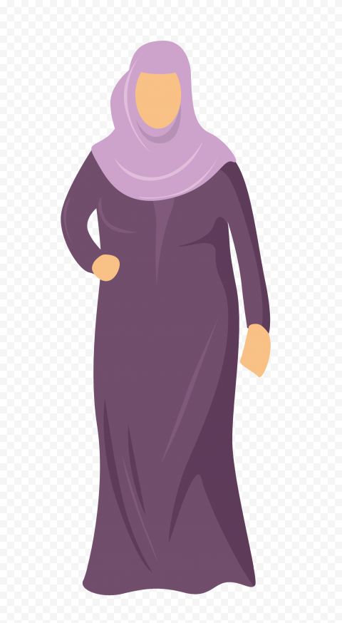 HD Stand Up Muslim Woman Illustration Vector PNG | Citypng