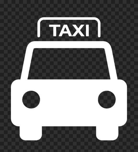 HD Taxi Cab Car Front View White Icon PNG | Citypng
