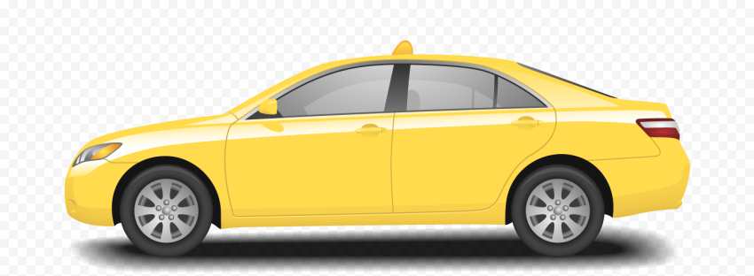 HD Taxi Cab Car Vehicle Side View Illustration PNG | Citypng