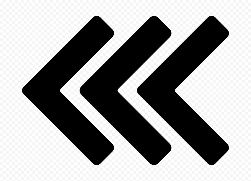 HD Three Black Arrows Pointing Left PNG | Citypng