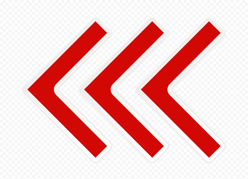 HD Three Red Arrows Pointing Left PNG | Citypng