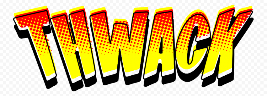 HD Thwack Comic Book Word Sound Effect PNG | Citypng