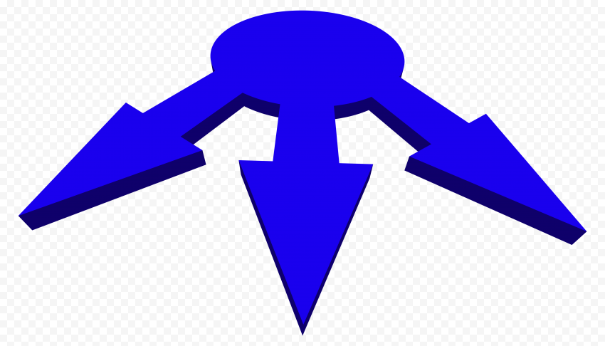 HD Triple Three 3D Blue Arrows PNG | Citypng