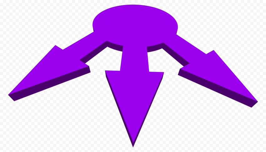 HD Triple Three 3D Purple Arrows PNG | Citypng