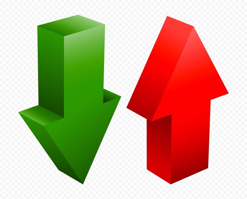 HD Two Way Red & Green Arrows PNG | Citypng