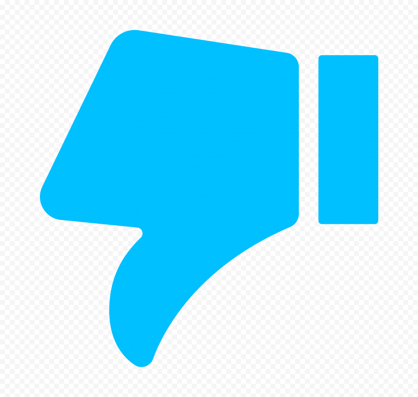 HD Unlike Dislike Bad Thumb Down Blue Icon PNG | Citypng