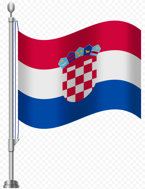 HD Vector Croatia Metal Flag Pole PNG | Citypng
