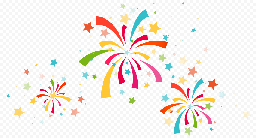 HD Vector Fireworks Confetti Party Celebration PNG | Citypng