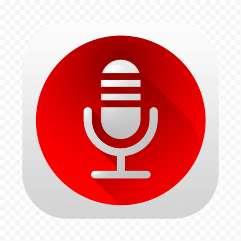 HD Voice Sound Recorder Square App Icon PNG | Citypng