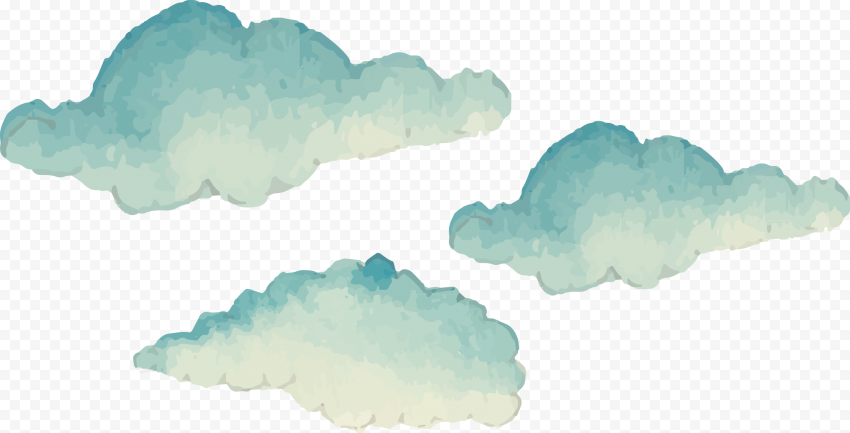 HD Watercolor Aesthetic Clouds Transparent PNG | Citypng