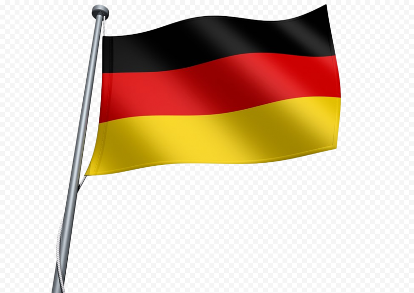 HD Waving Germany Flag On Pole PNG | Citypng