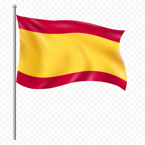HD Waving Spain Flag Without Coat Of Arms PNG | Citypng