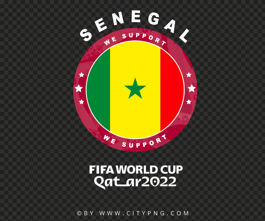 HD We Support Senegal World Cup 2022 Logo PNG | Citypng