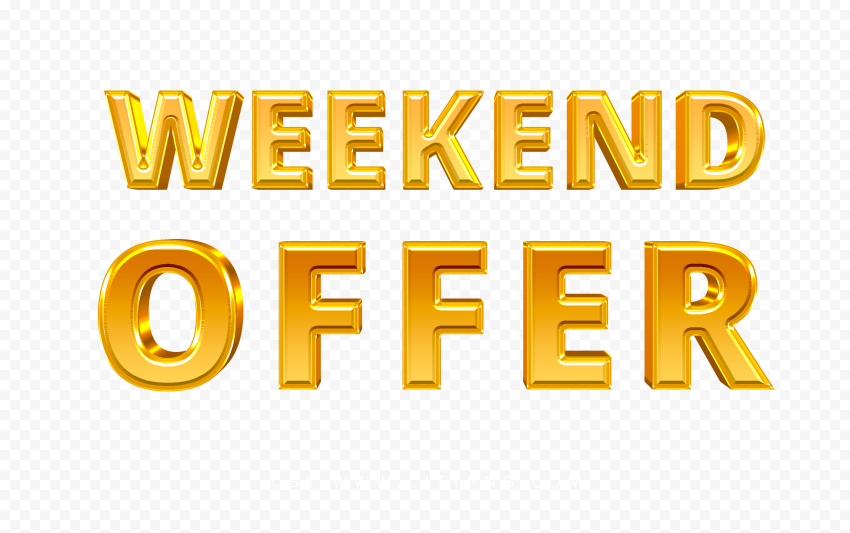 HD Weekend Offer Gold Logo Sign Transparent PNG | Citypng