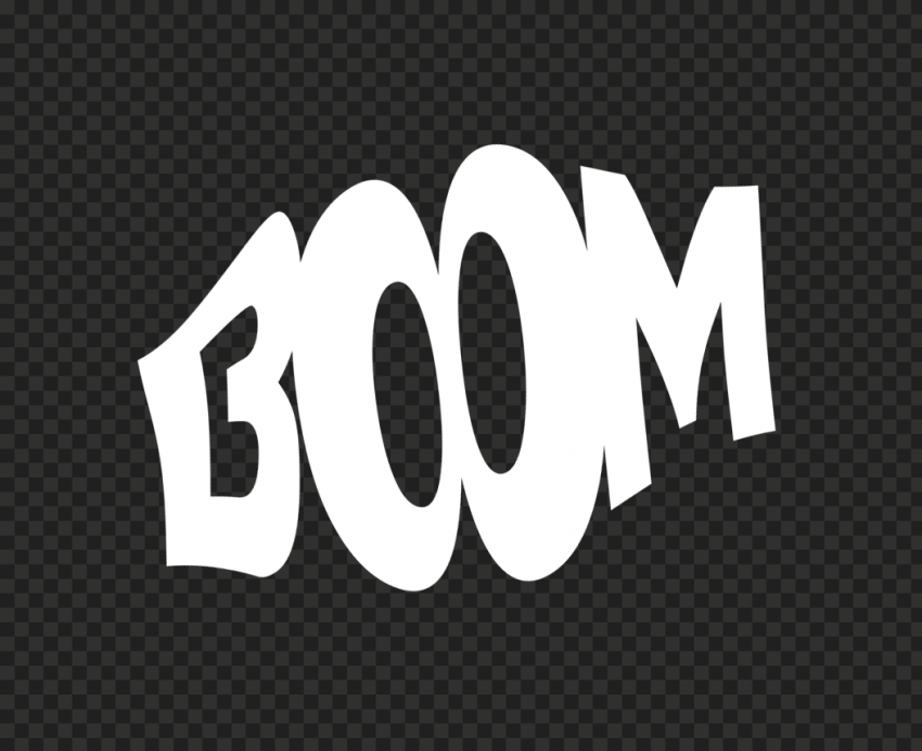 Black Boom Word Text PNG | Citypng