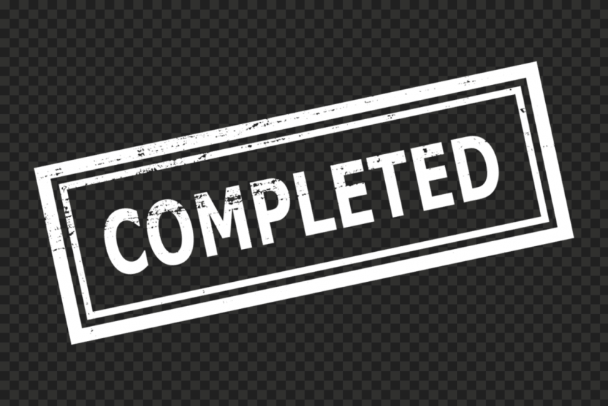 HD White Completed Stamp PNG | Citypng