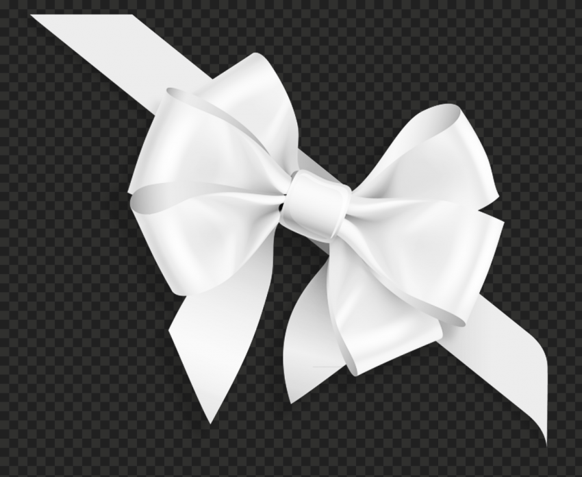 HD White Corner Ribbon Bow Transparent PNG | Citypng