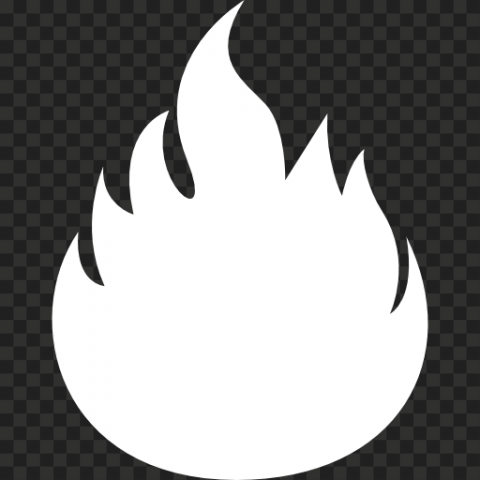 HD White Flame Silhouette Icon PNG | Citypng