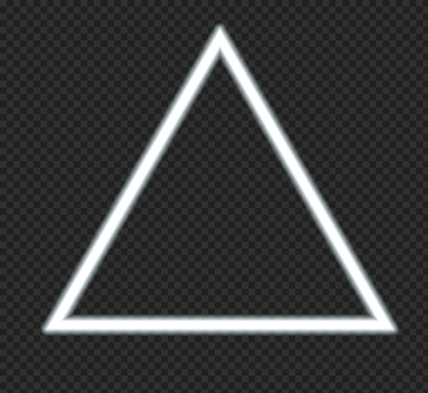 HD White Glowing Triangle Neon PNG | Citypng