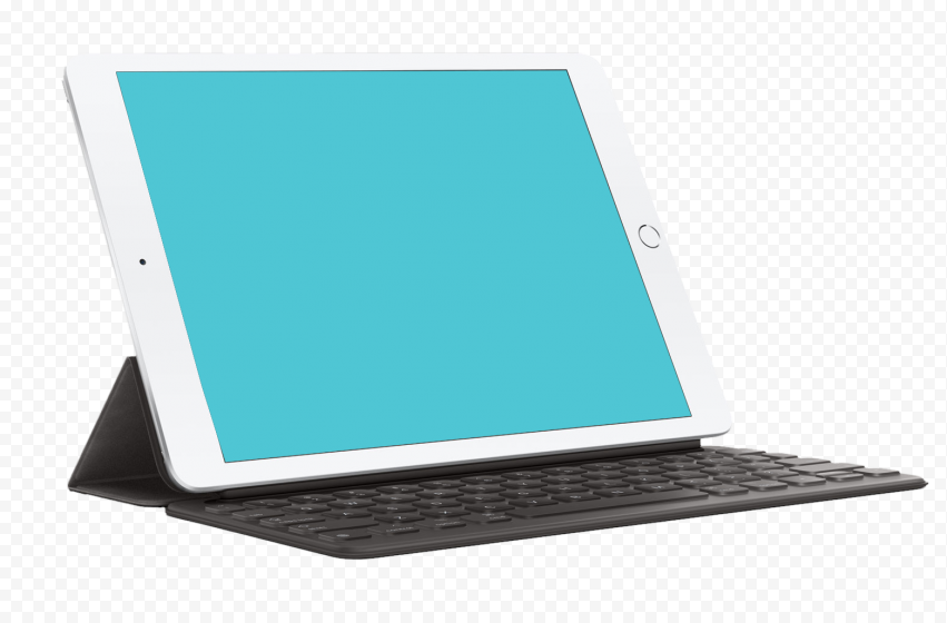 HD White iPad 10 With Keyboard MockUp PNG | Citypng