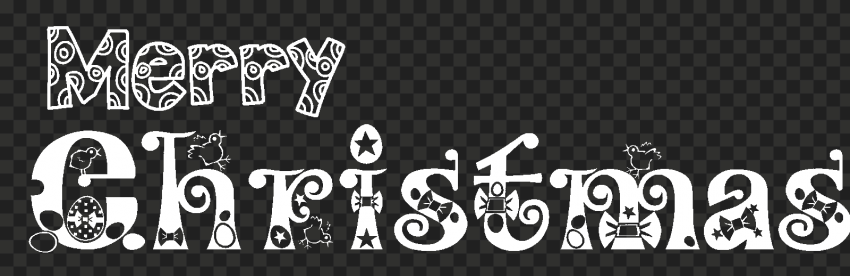HD White Merry Christmas Text Illustration PNG | Citypng