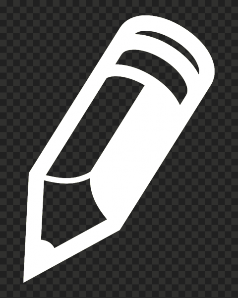 HD White Short Pencil Outline PNG | Citypng