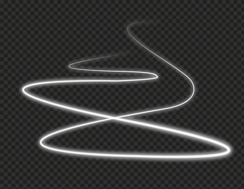HD White Spiral Swirl Curve Neon Light Line PNG | Citypng