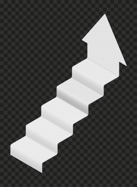HD White Up Stairs Arrow PNG | Citypng