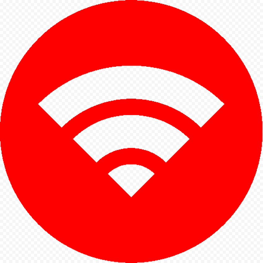 HD Wireless Wifi Round Red Logo Icon Transparent PNG | Citypng