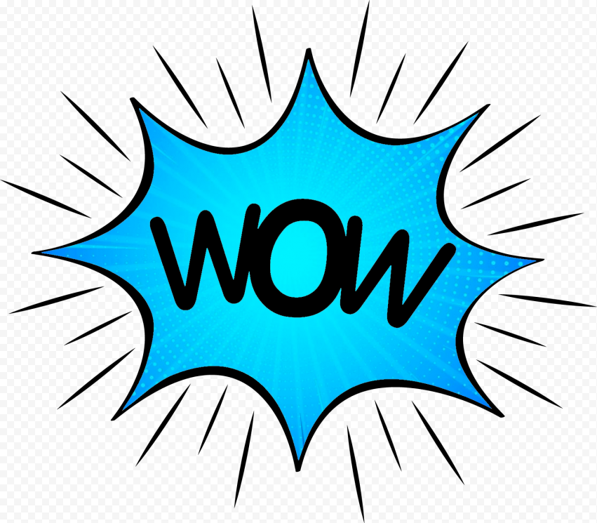 HD WoW Comic Book Bubble Effect PNG | Citypng