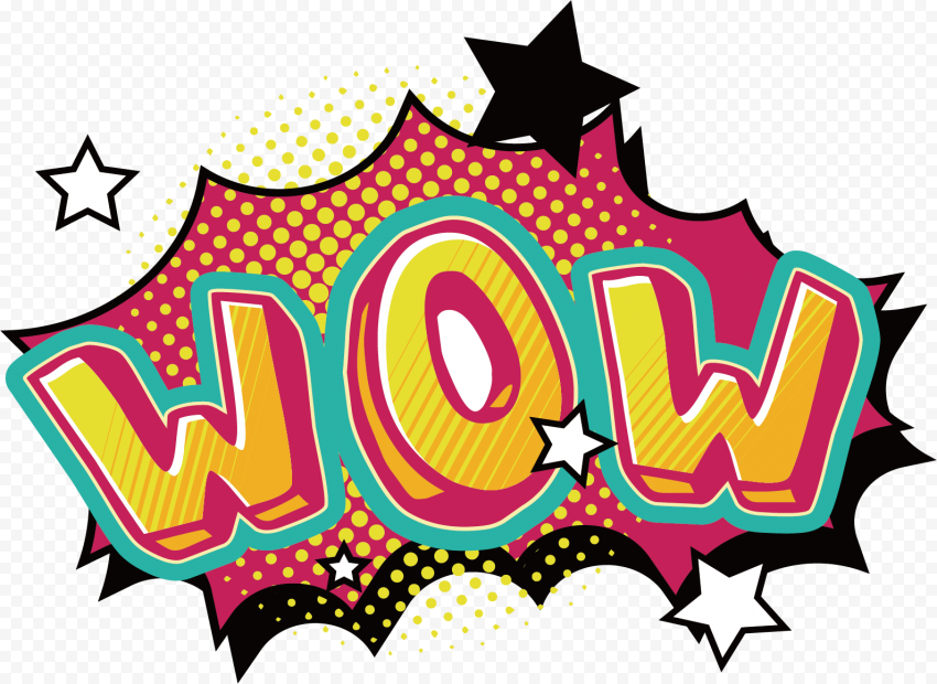 HD Wow Expression Speech Bubble Comic Pop Art PNG | Citypng