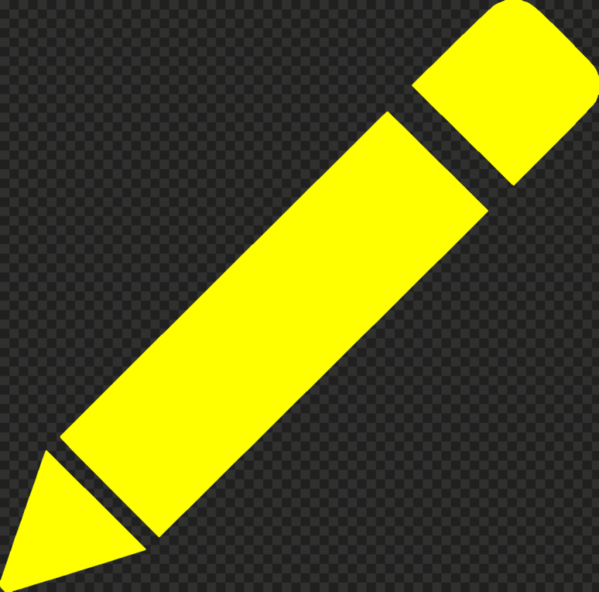 HD Yellow Angle Pencil Icon PNG | Citypng