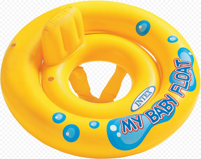HD Yellow Baby Buoy Ring Pool Float PNG | Citypng