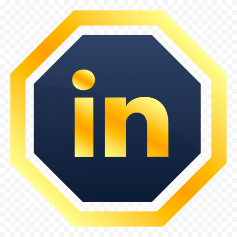 HD Yellow & Blue Linkedin Icon PNG | Citypng