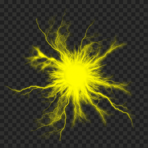 HD Yellow Electricity Energy Ball Effect PNG | Citypng