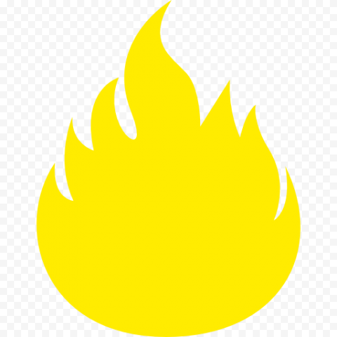 HD Yellow Flame Silhouette Icon PNG | Citypng