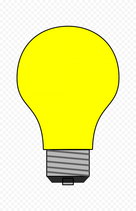 HD Yellow Light Bulb Clipart Icon PNG | Citypng