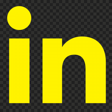 HD Yellow Linkedin IN Icon Text Symbol Sign PNG | Citypng