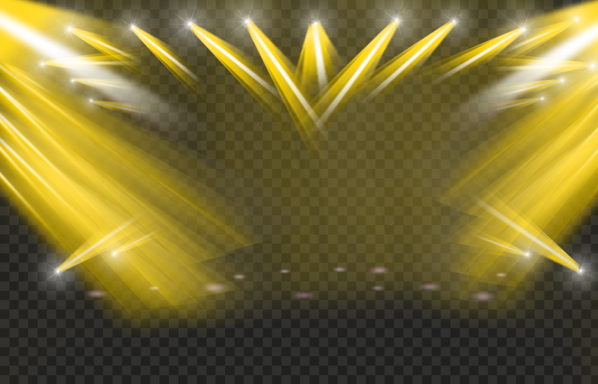 HD Yellow Stage Light Spots Effect PNG | Citypng