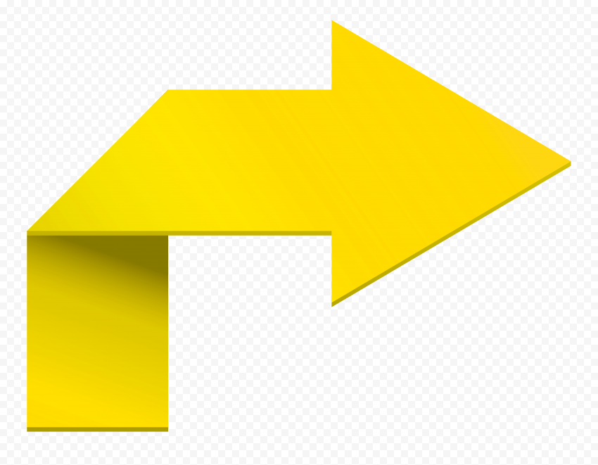 HD Yellow Turn Right Arrow Sign Icon Symbol PNG Citypng