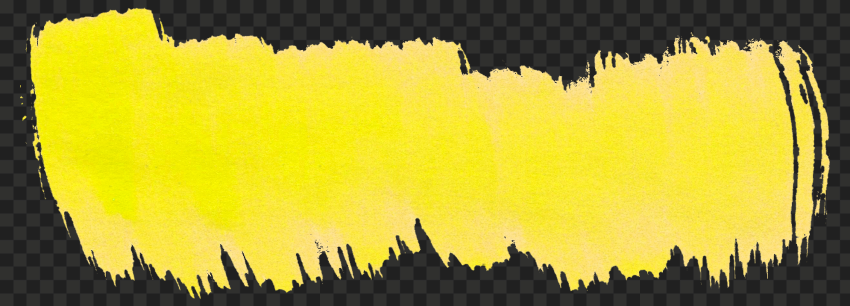 HD Yellow Watercolor Brush Banner PNG | Citypng