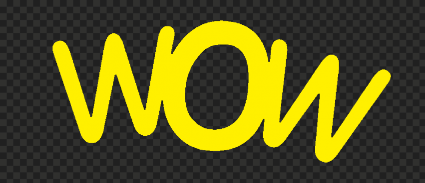 HD Yellow Wow Word Expression PNG | Citypng