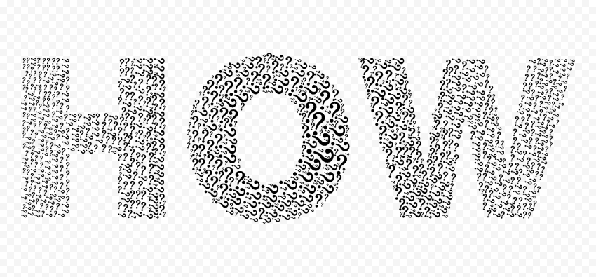 How Black Word Typography PNG | Citypng