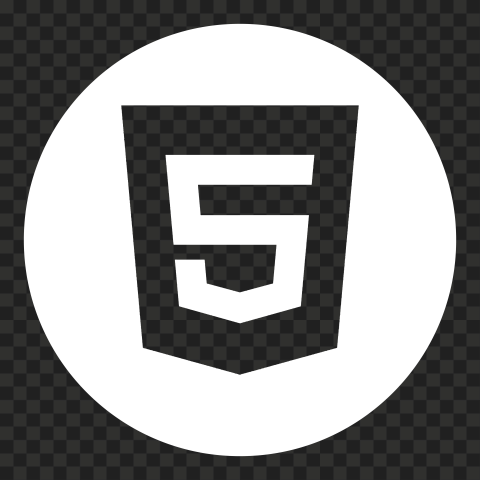 HTML5 Round White Logo Icon PNG | Citypng