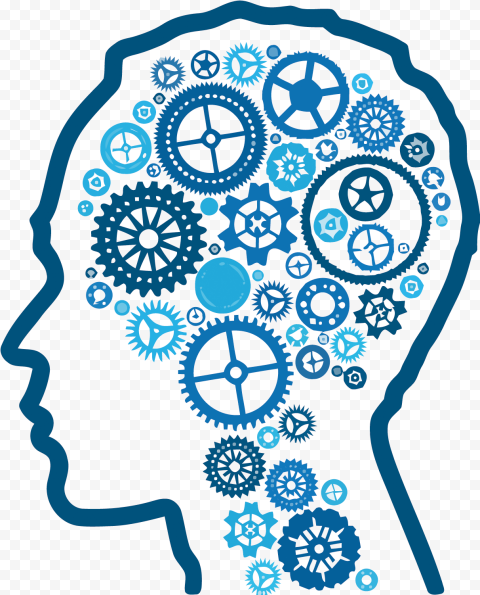 Human Head With Brain Gears Illustration | Citypng