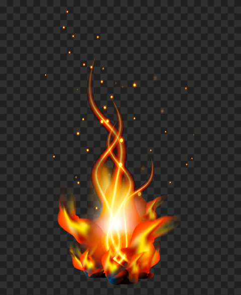 Illustration Cartoon Camp Fire Sparks PNG | Citypng