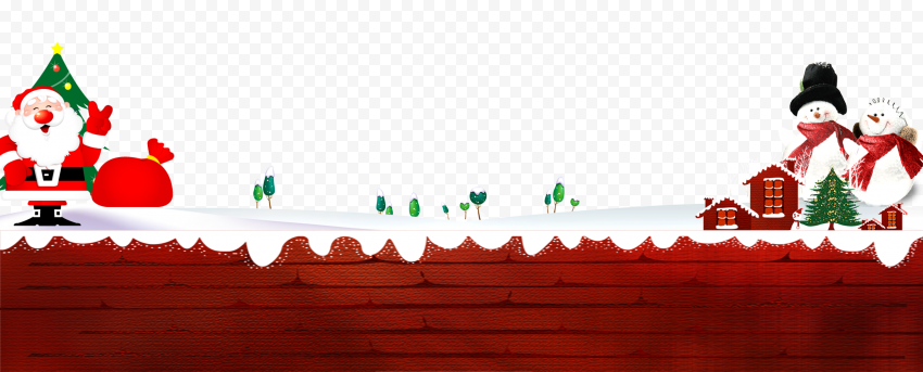 Illustration Christmas Snowy Scene Border | Citypng