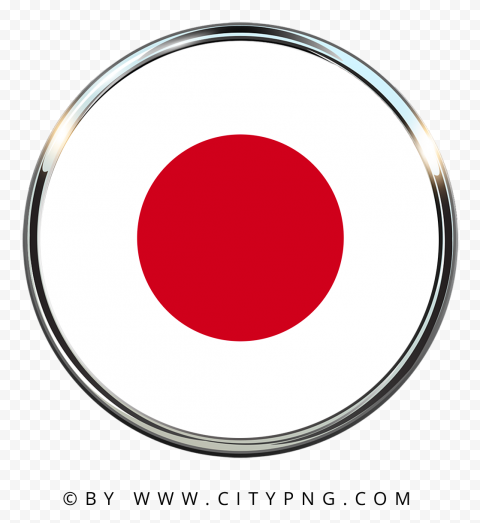 Japan Round Metal Framed Flag Icon PNG | Citypng