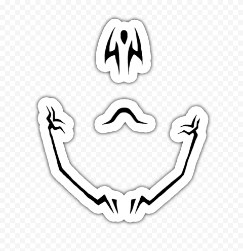 Jujutsu Kaisen Sukuna Face Marking Stickers PNG | Citypng