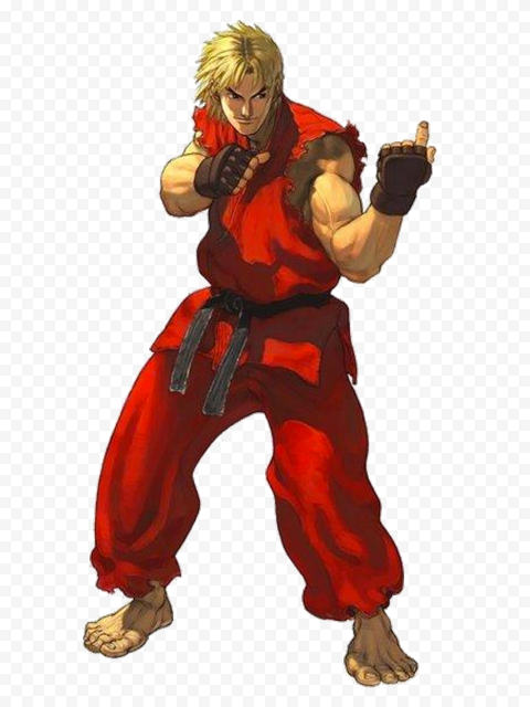 Ken Masters Street Fighter Cartoon Character PNG | Citypng